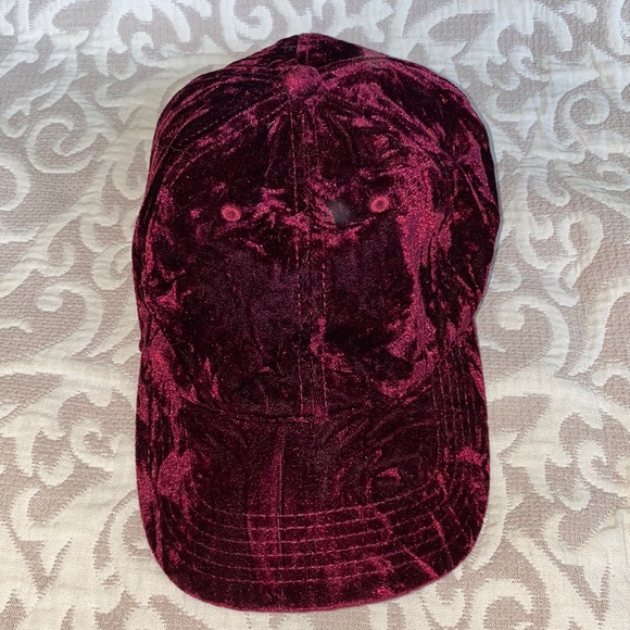 Accessories | Crushed Velvet Baseball Cap | Poshmark